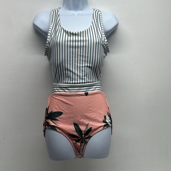 Albion | Swim | Albion Island Fever Floral Stripe Castaway Piece ...
